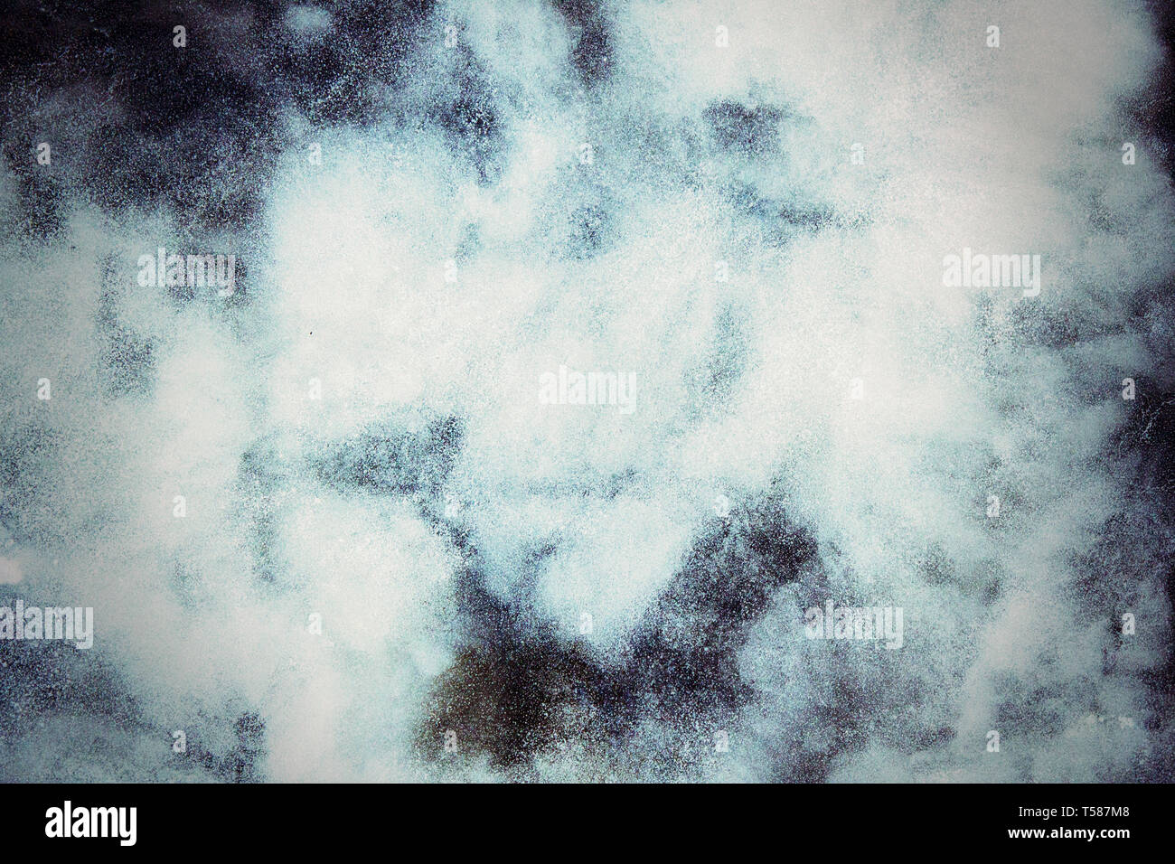 The macro structure, pattern and crystals of newly formed ice called ...