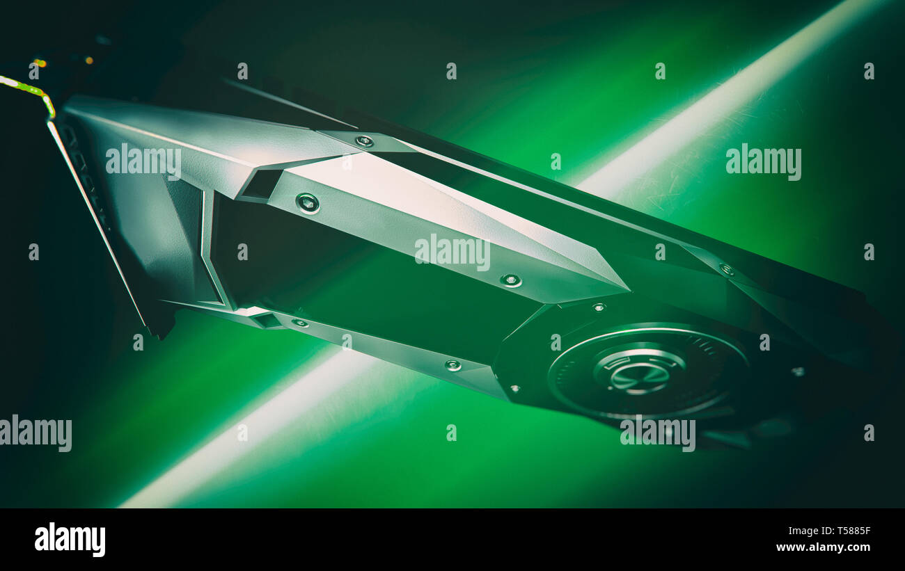 GPU 3D Illustration Stock Photo - Alamy