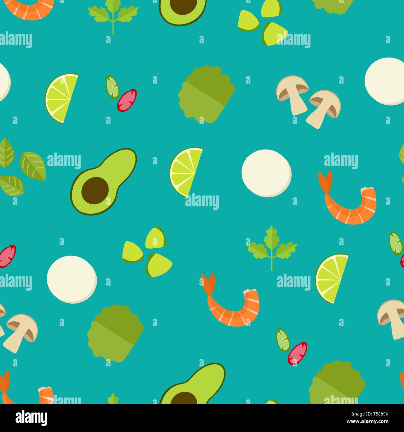 Seamless food pattern Stock Vector Images - Alamy