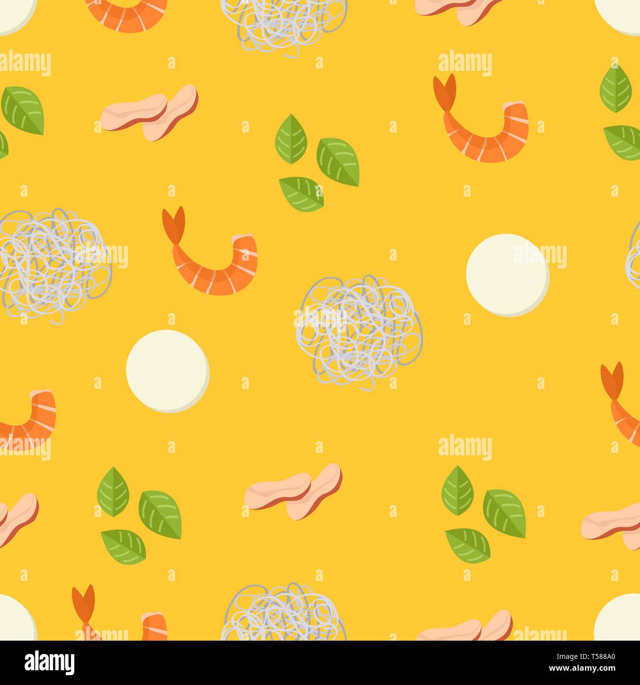 Seamless food pattern. Flat food seamless pattern. Flat food. Vector ...