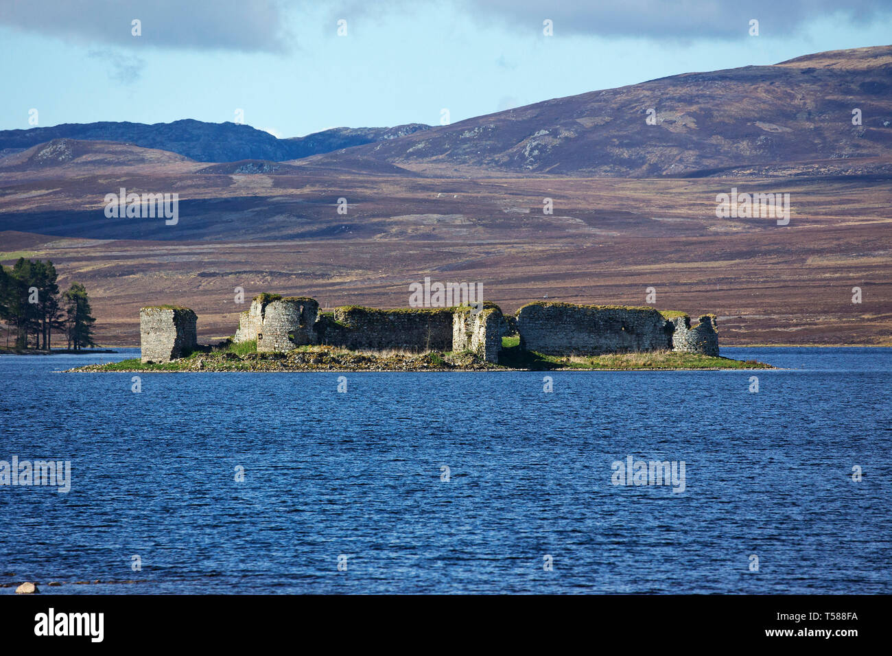 Lochindorb and 13th century castle, Highland Region, Scotland, UK, May ...