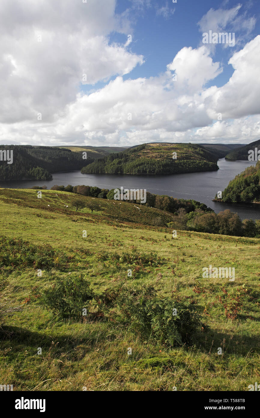 Llyn Brianne reservoir in the counties of Dyfed and Powys Wales UK ...