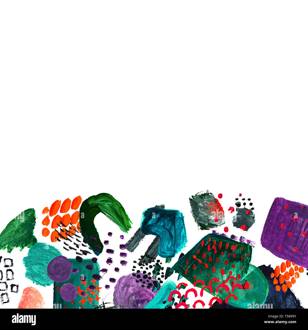 Hand drawn border and place for your text Stock Photo - Alamy