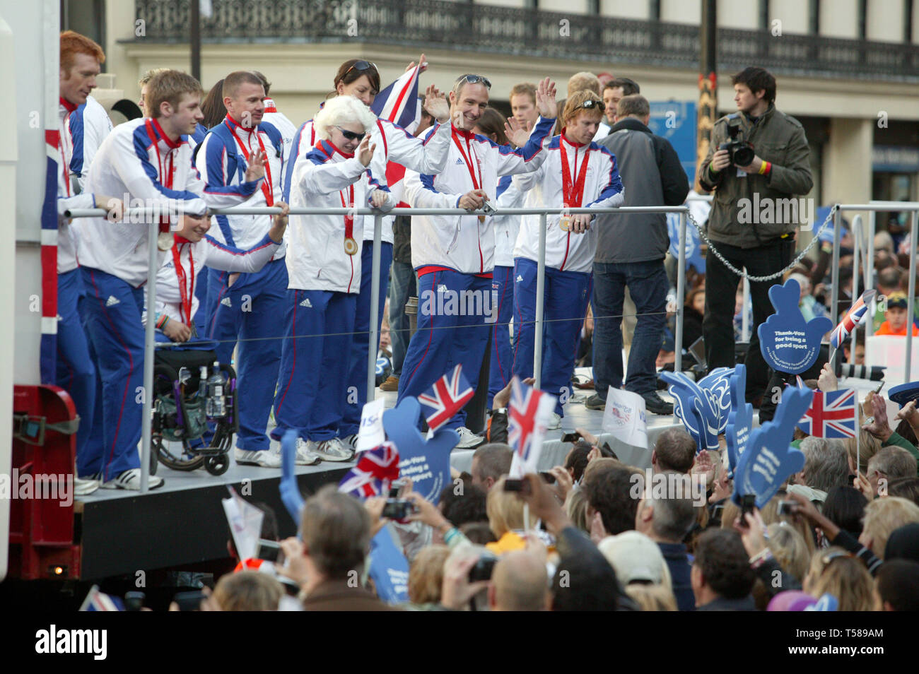 The Olympic and Paralympic Heroes Parade in London. 16/10/2008 Stock ...