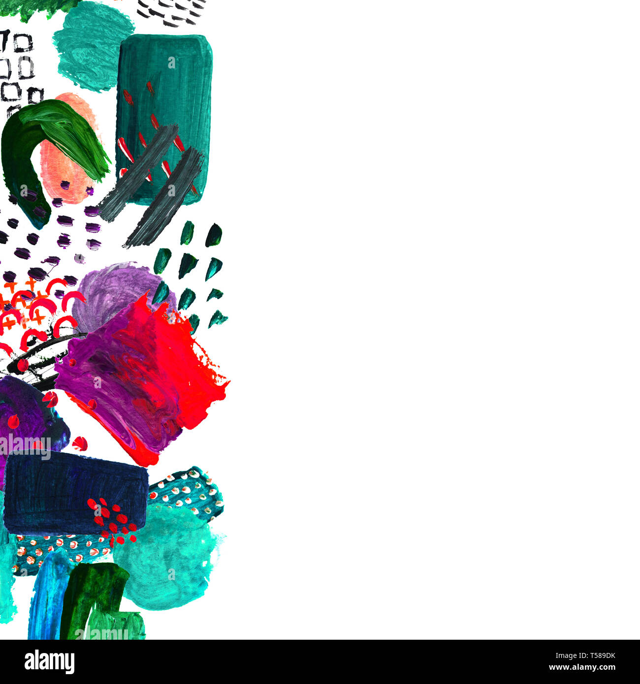 Hand drawn border and place for your text Stock Photo - Alamy