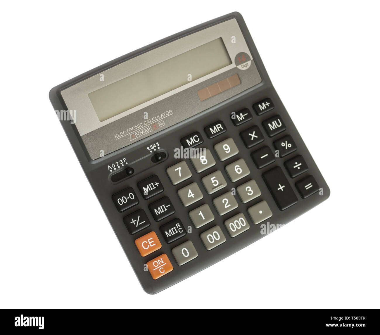 Electronic calculator close up isolated on white background Stock Photo ...