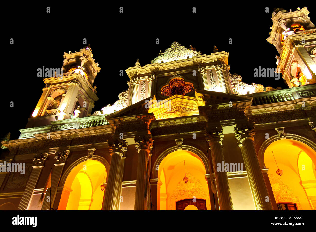 View on the Cathedral Basilica of Salta, Argentina, South America at ...