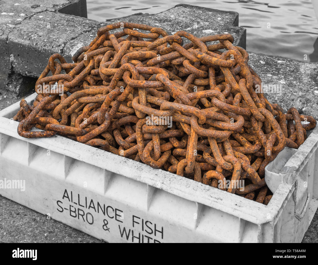Fishing chains, Scarborough Stock Photo - Alamy