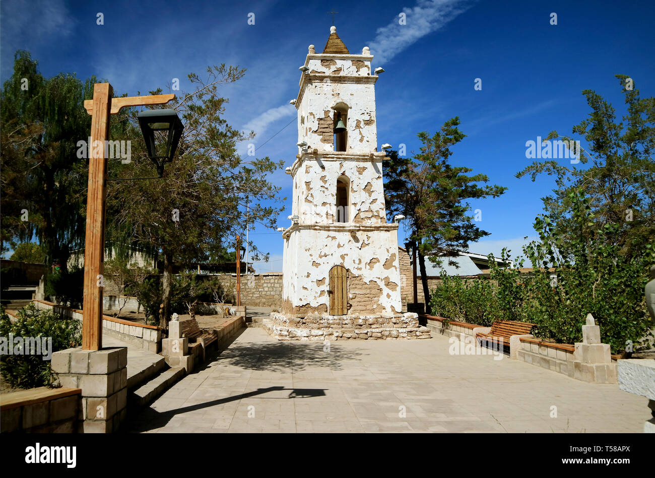 The Bell Tower of Saint Lucas Church in the Town of Toconao, Northern ...