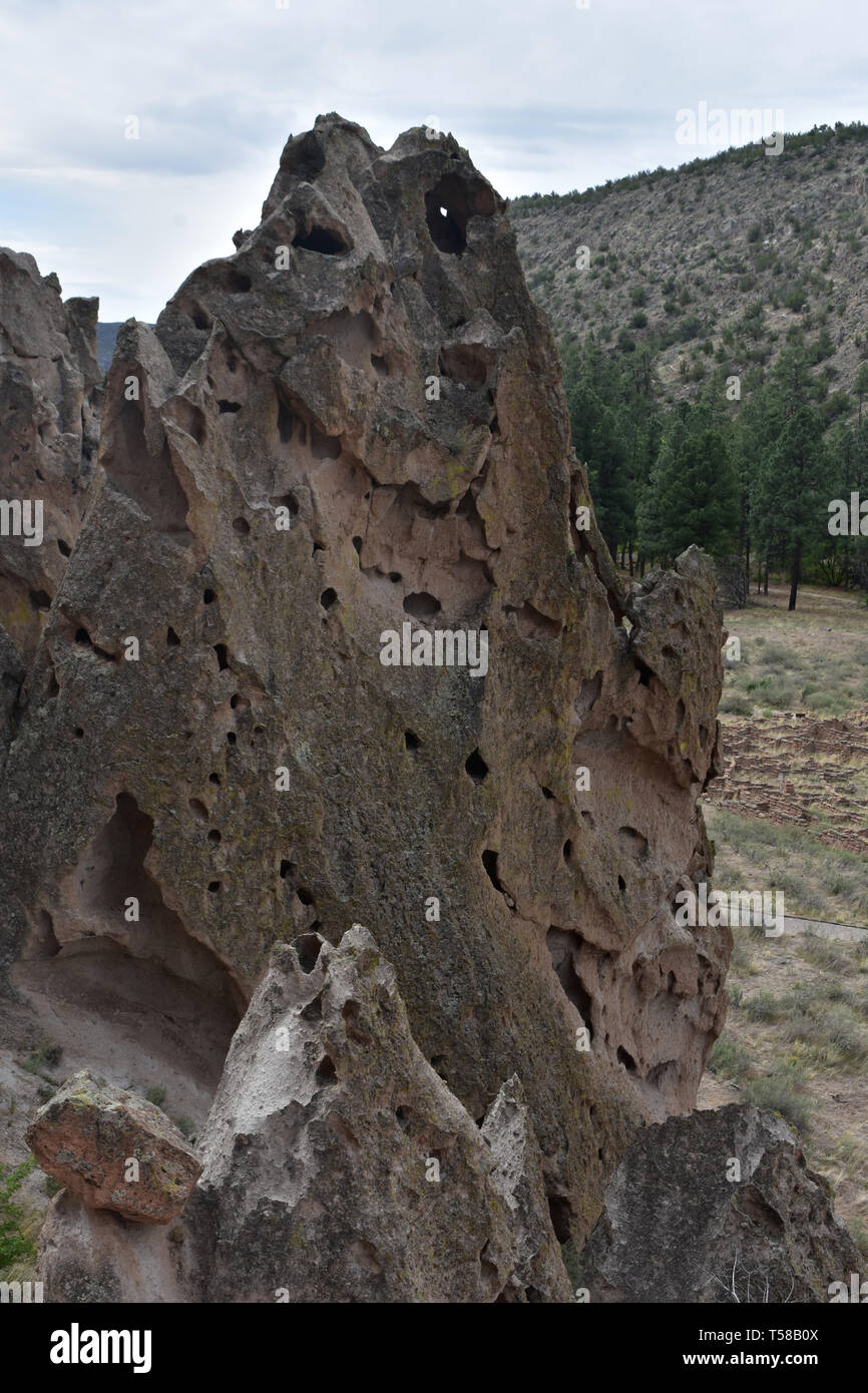 Beautiful out cropping of sandstone with shaped and carved stone Stock ...