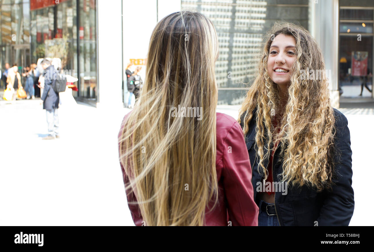 Two friends enjoy fun shopping hi-res stock photography and images - Alamy