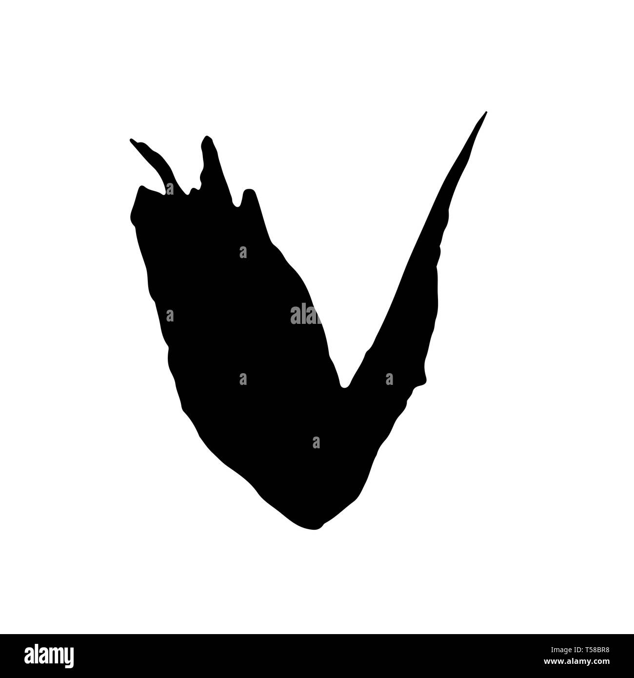 Check mark. Brush dry icon. Vector illustration Stock Vector Image ...