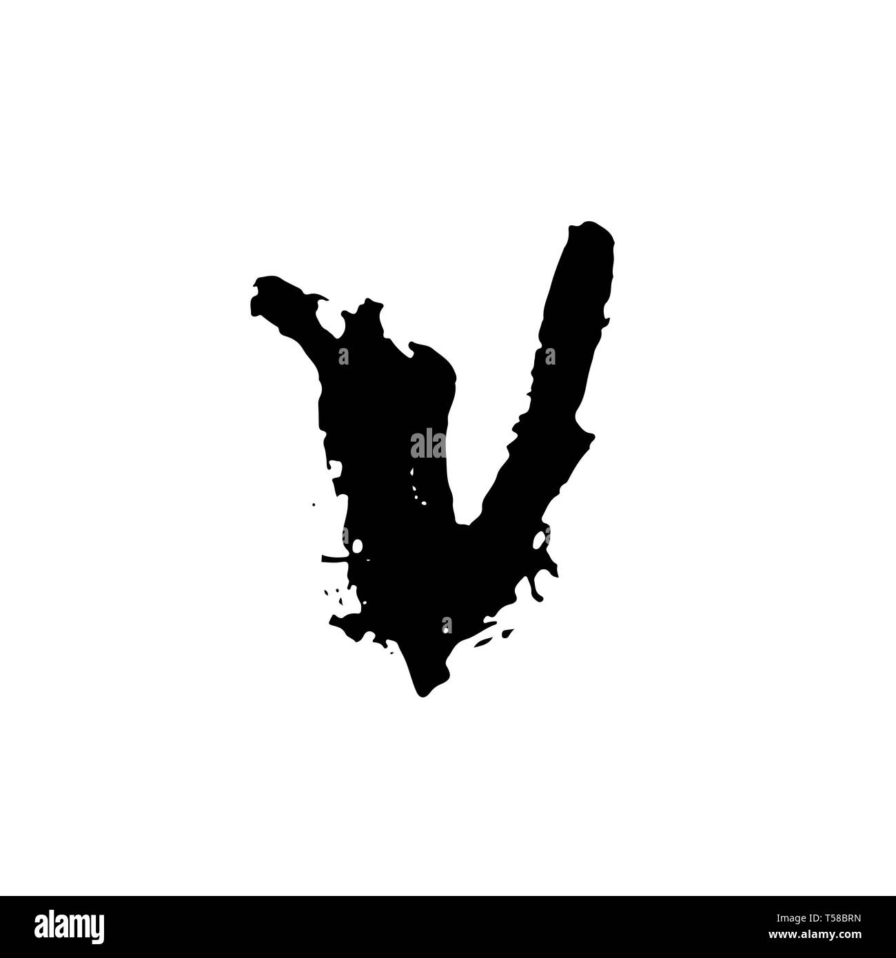 Check mark. Brush dry icon. Vector illustration Stock Vector Image ...