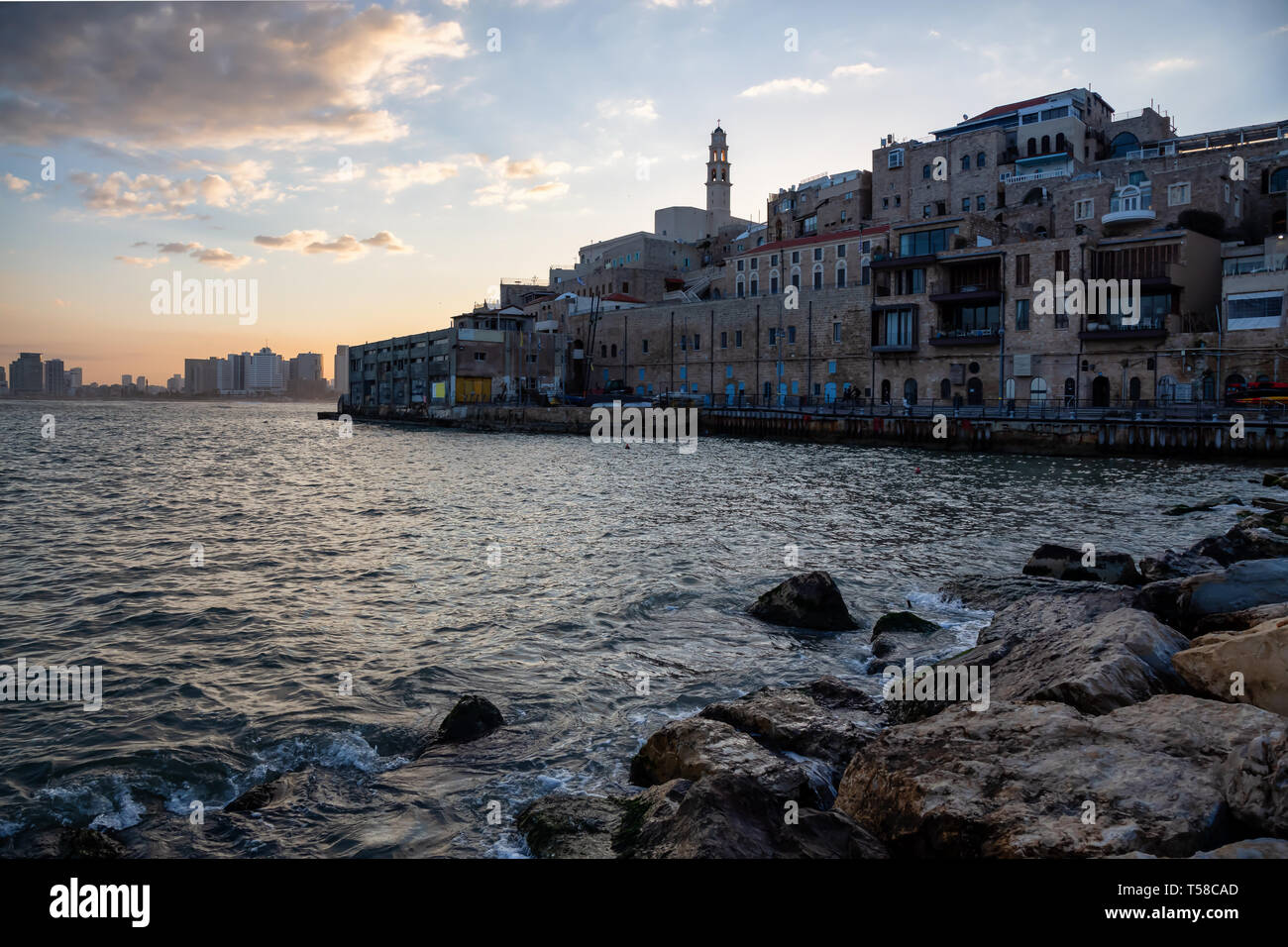 An ancient port city in israel during the hi-res stock photography and ...