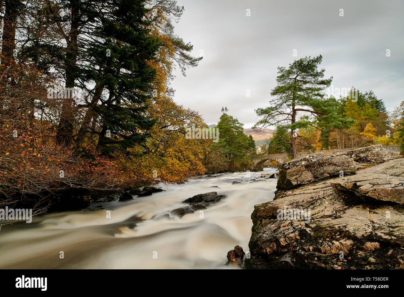 The Falls of Dochart in the town of Killin, Scotland Stock Photo - Alamy
