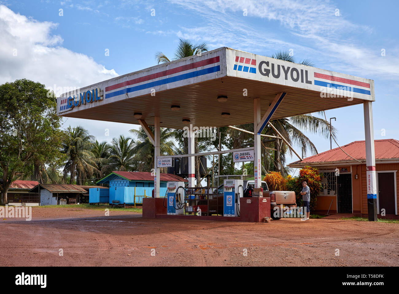 58km Guyoil Gas Station at 58km on the Linden-Lethem Road in Guyana ...
