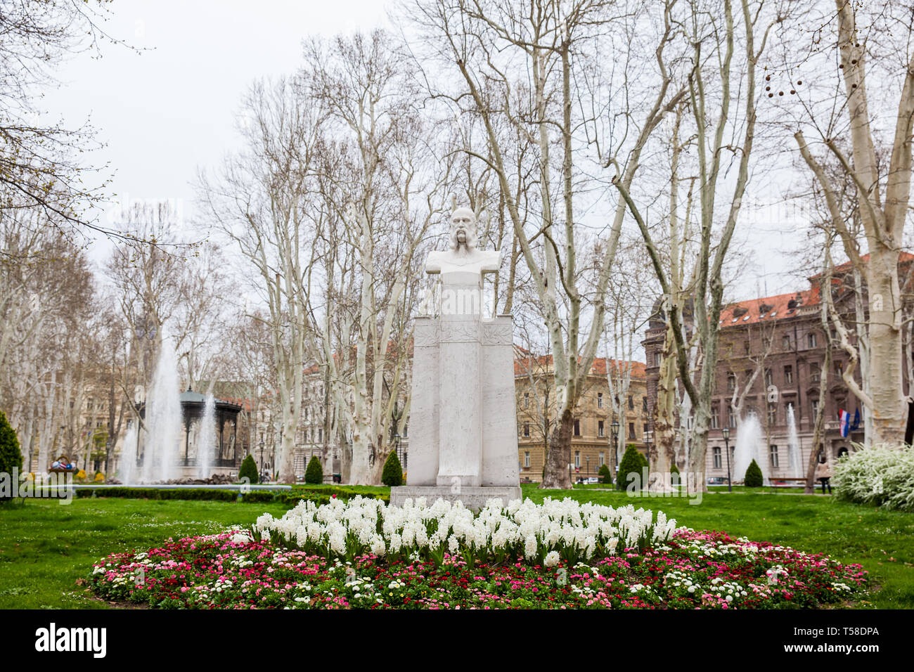 Beginning of spring at the beautiful Zrinjevac park the oldest of the ...