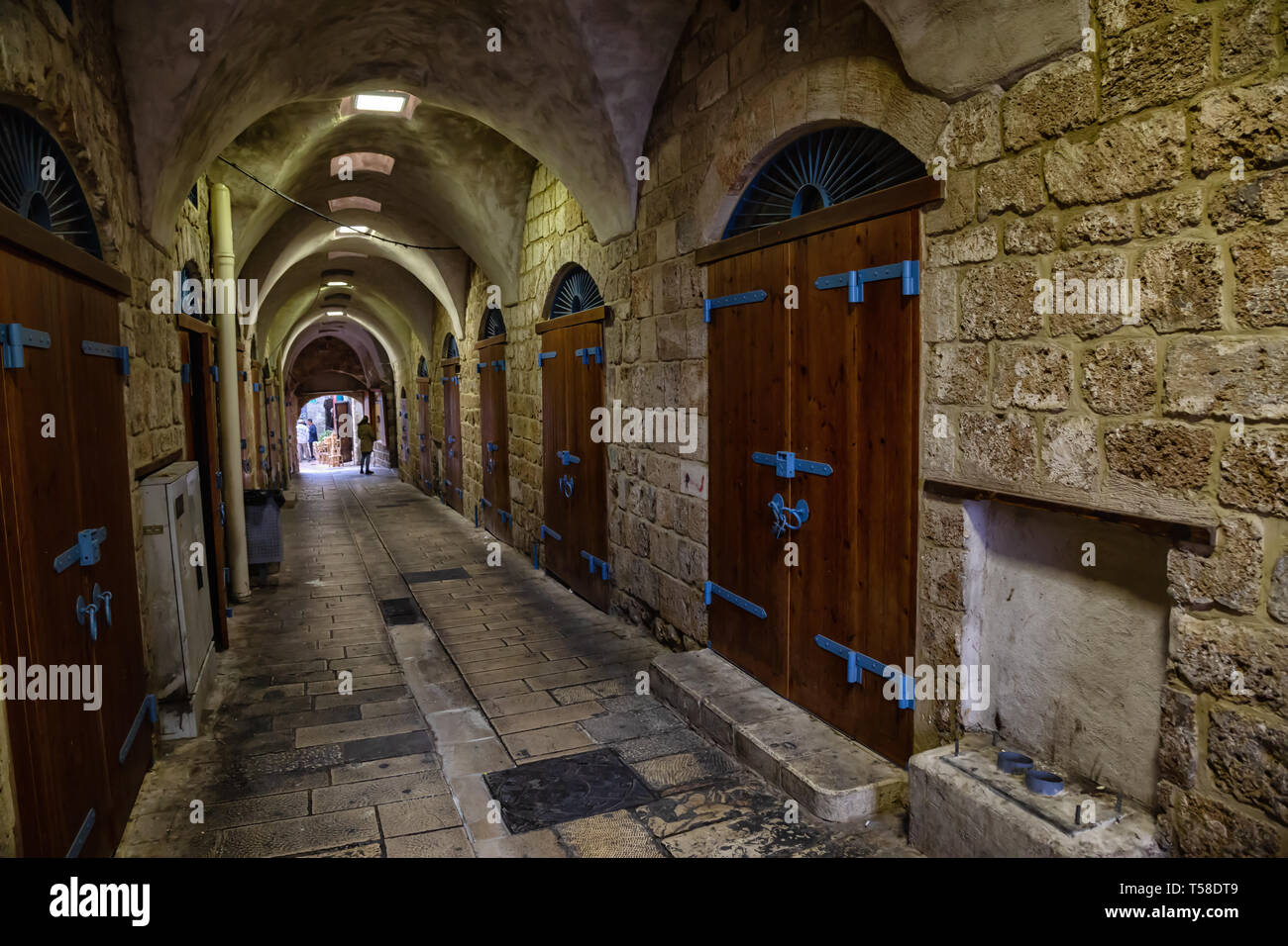 Old city akko israel arch hi-res stock photography and images - Alamy