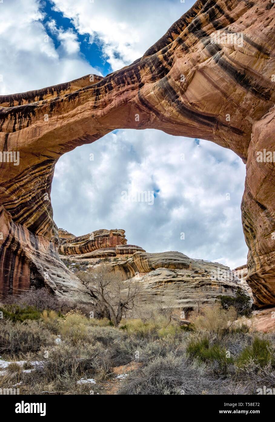 Sipapu Bridge, natural arch, Natural Bridges National Monument, Utah ...