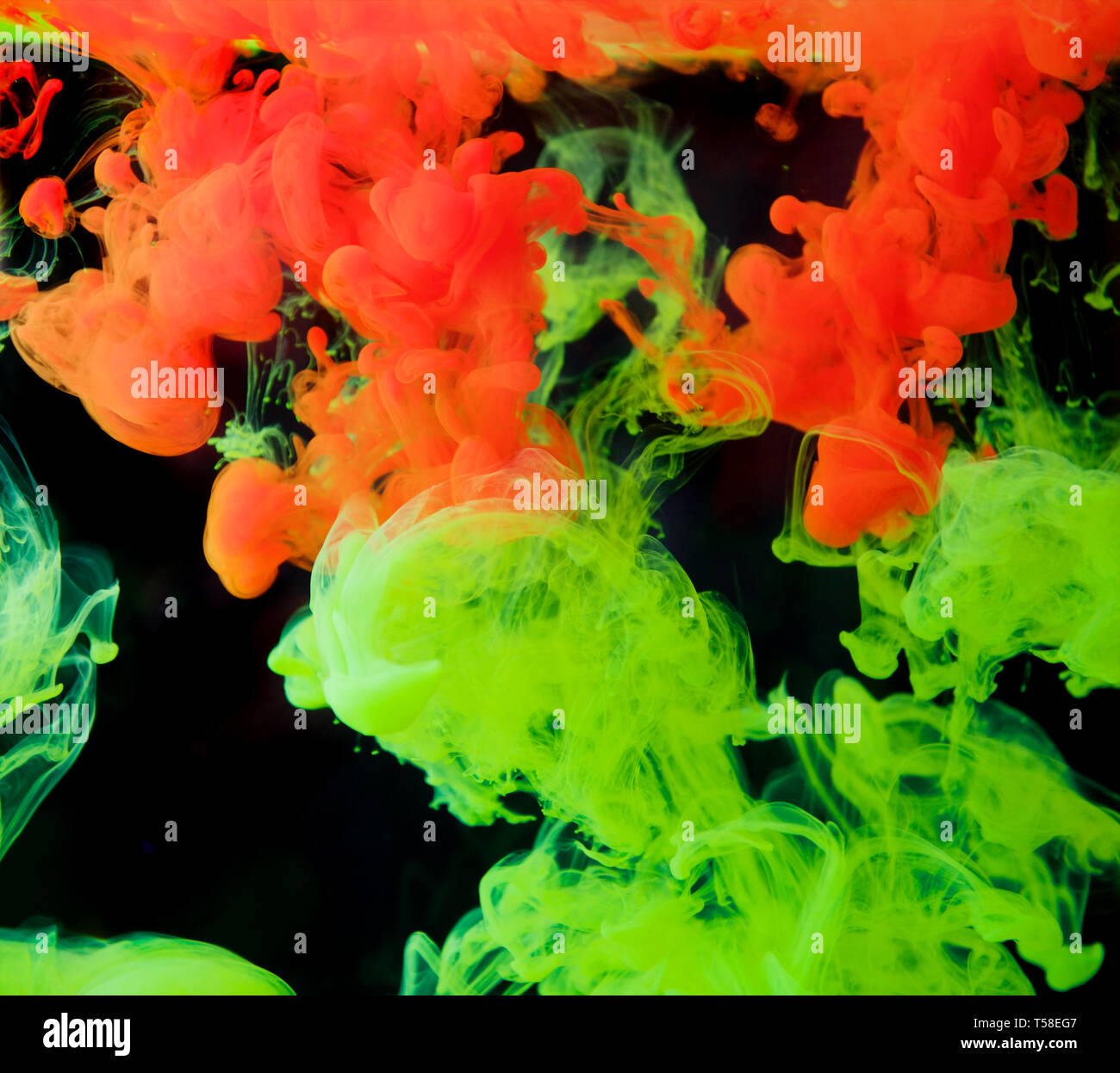 inks in water, color abstraction, color explosion Stock Photo - Alamy