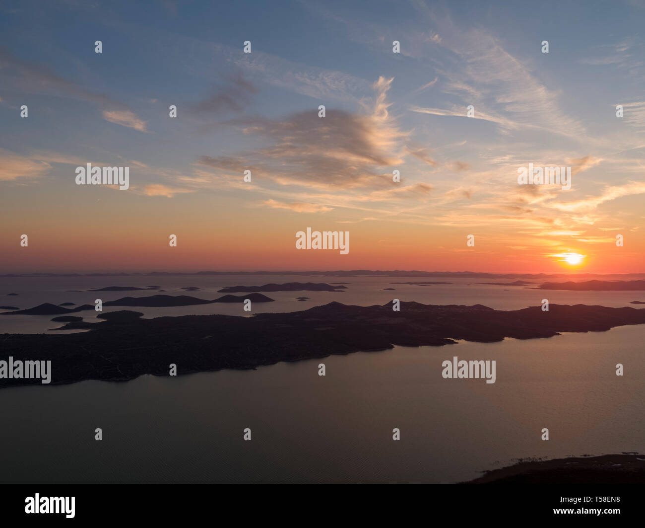 Aerial view beautiful vrana lake hi-res stock photography and images ...