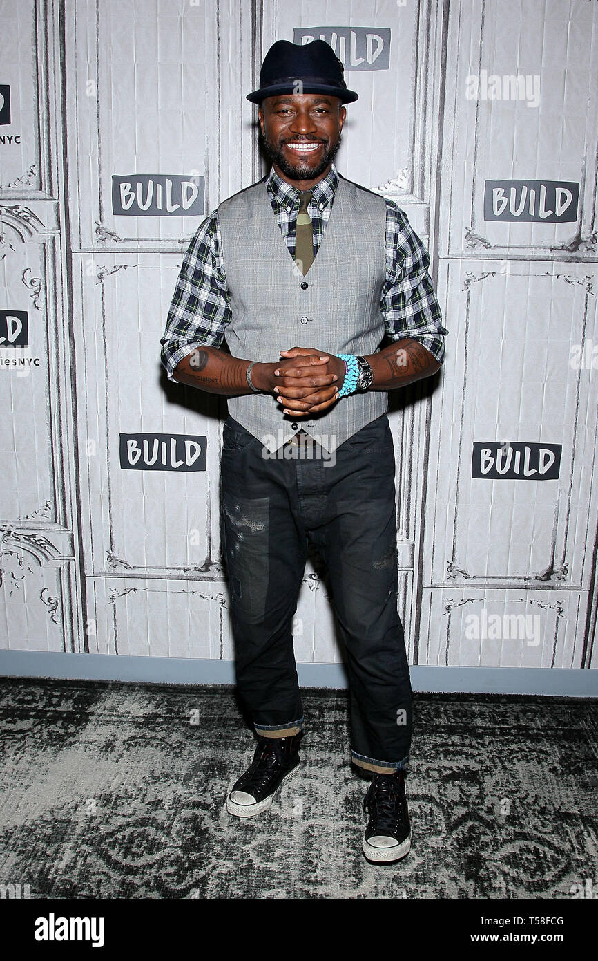 New York, USA. 22 Apr, 2019. Taye Diggs at BUILD Series, discussing the ...