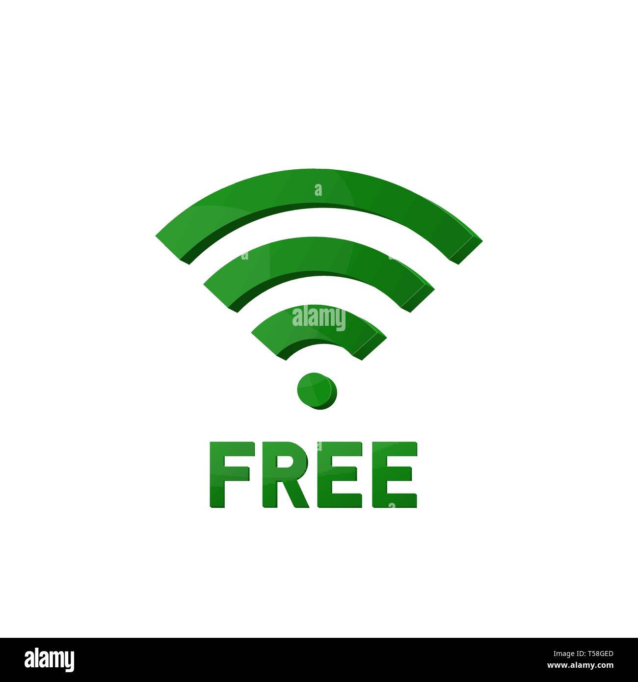 Wifi icon green background Stock Vector Images - Alamy