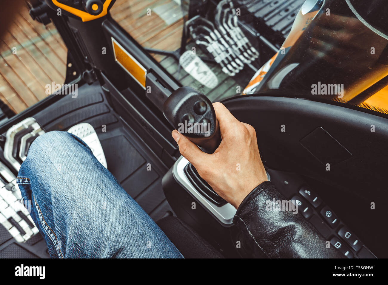 Excavator cab interior hi-res stock photography and images - Alamy