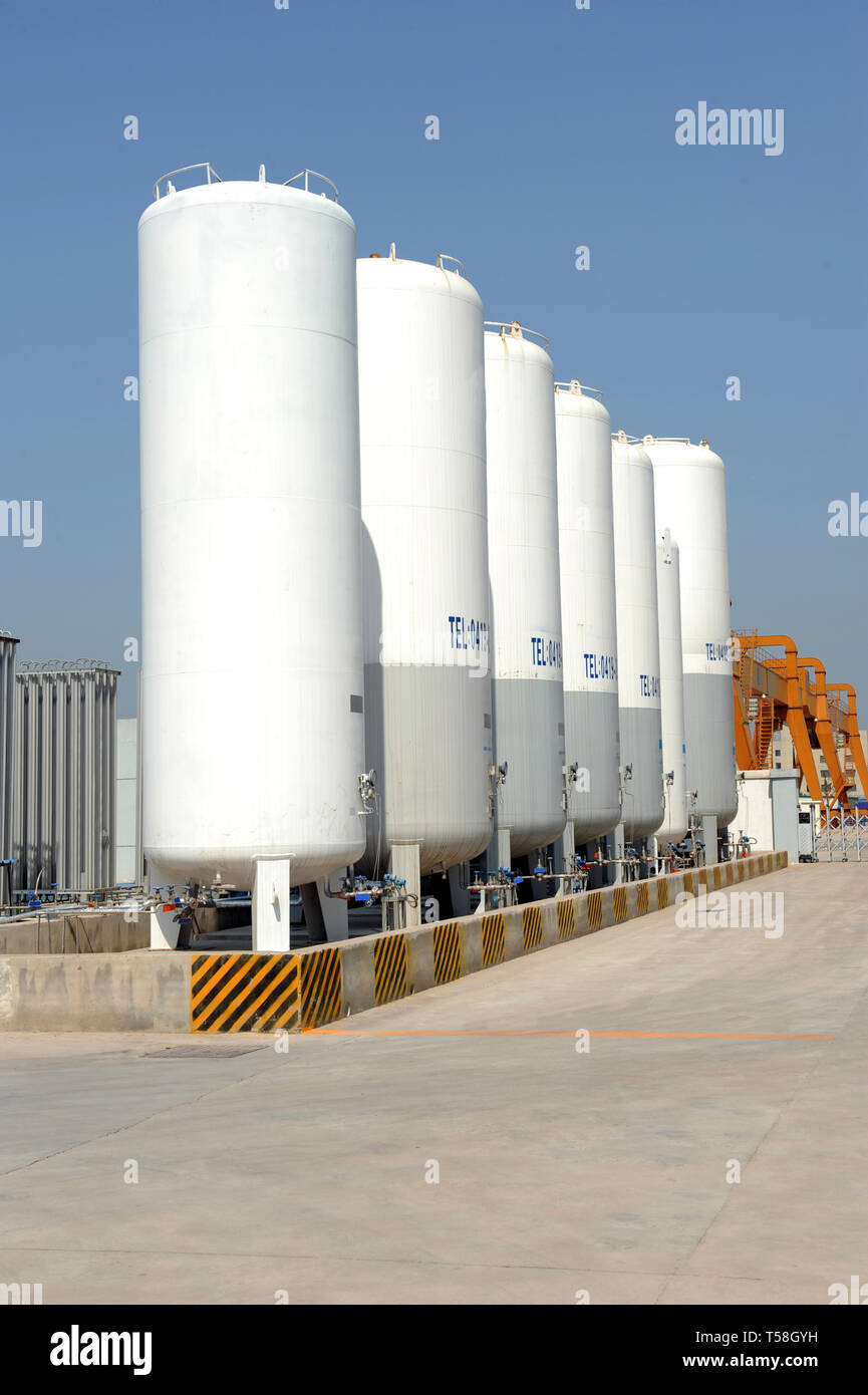Factory gas storage tank Stock Photo - Alamy