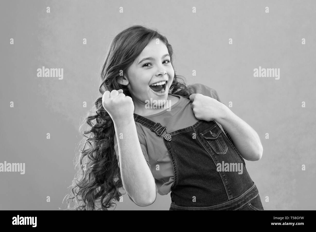 Happy winner. Successful happy kid. Achieve success. Kid cheerful ...