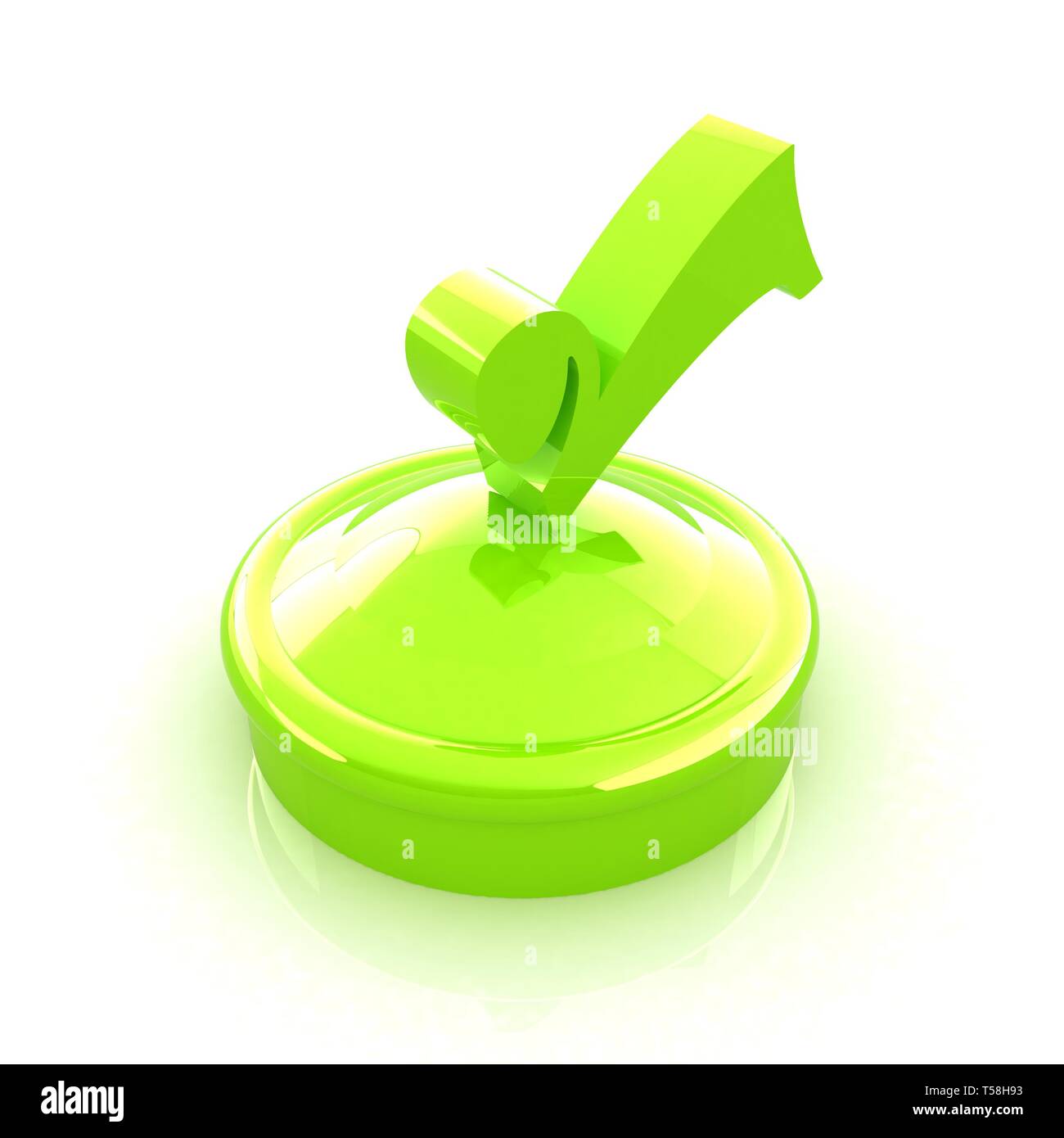 illustration of green checkmark on isolated background Stock Photo - Alamy