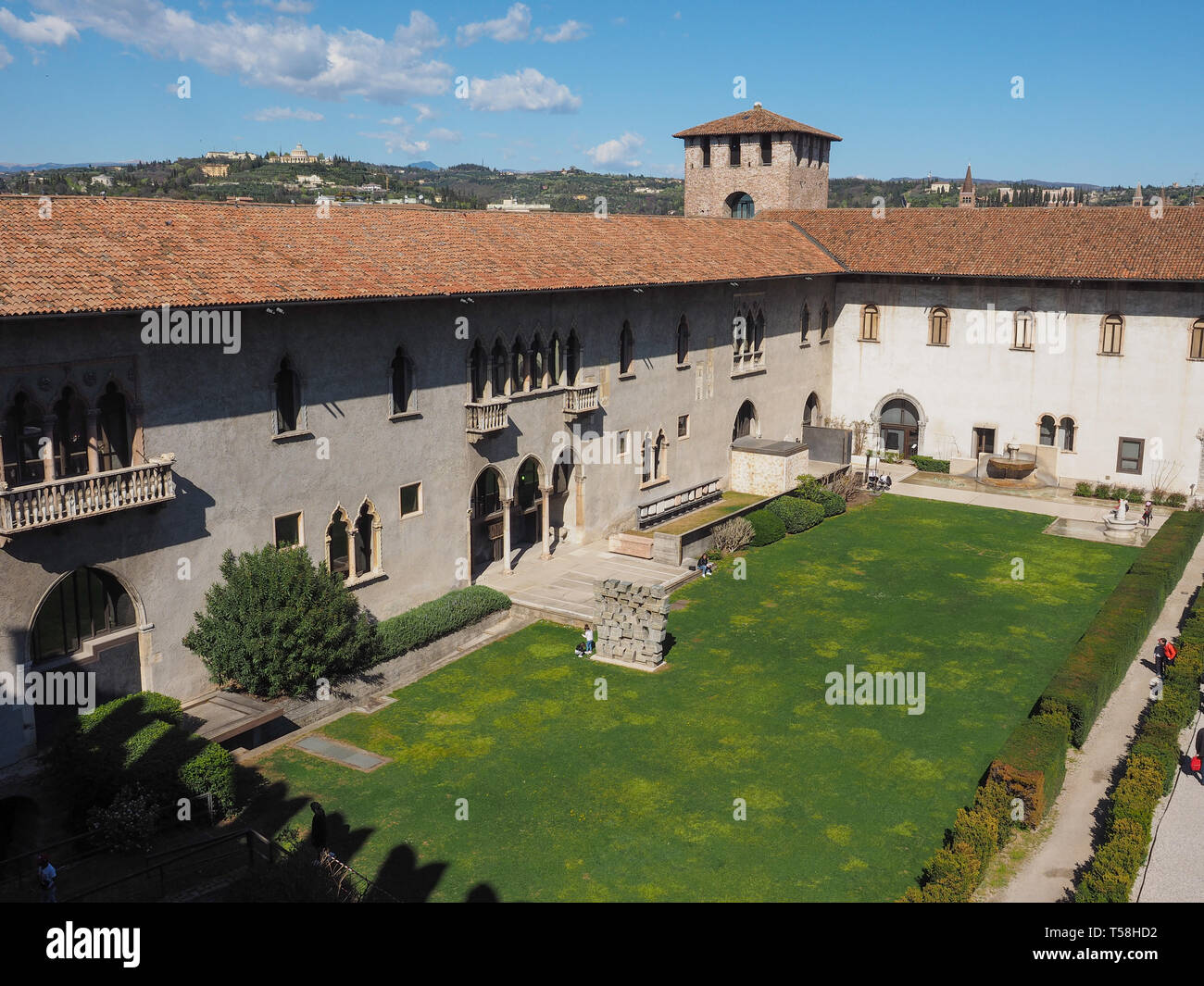 VERONA, ITALY - CIRCA MARCH 2019: Castelvecchio museum designed by ...