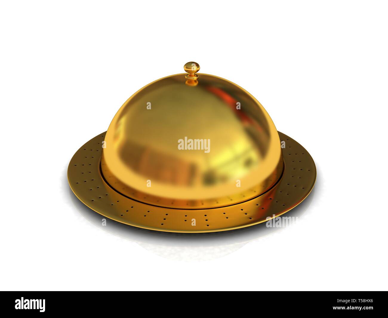 Restaurant cloche isolated on white background Stock Photo - Alamy