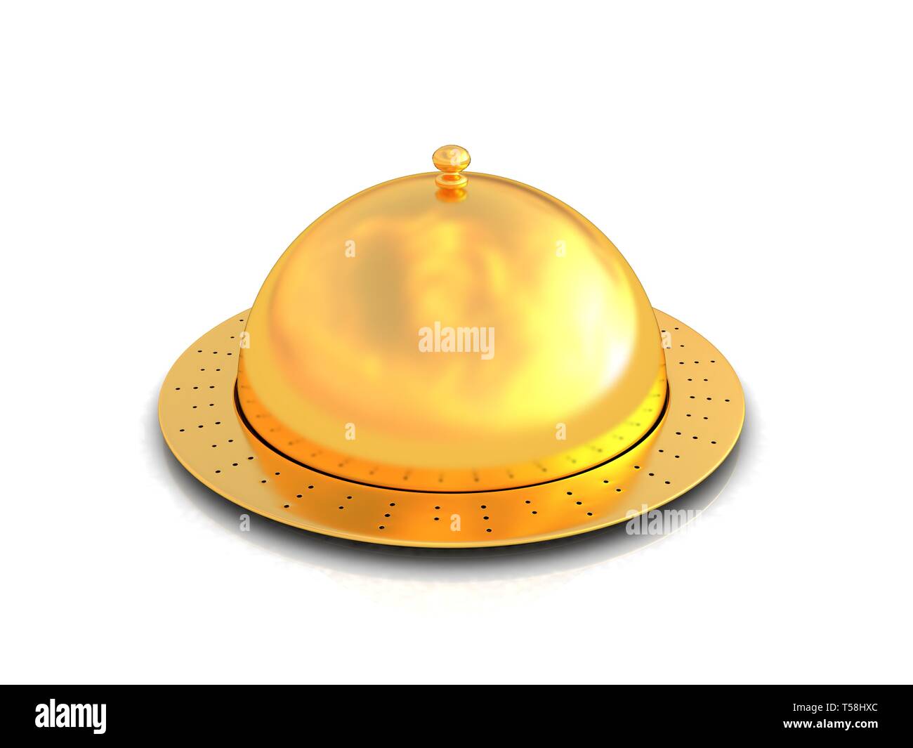 Restaurant cloche isolated on white background Stock Photo - Alamy