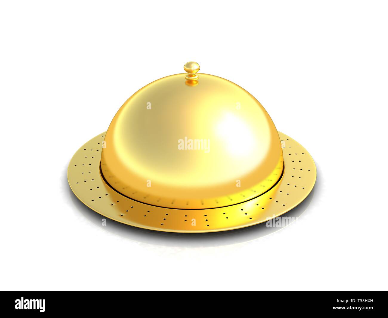 Restaurant cloche isolated on white background Stock Photo - Alamy