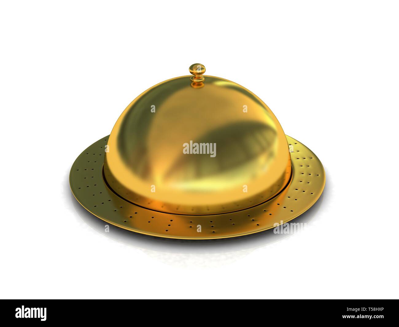 Restaurant cloche isolated on white background Stock Photo - Alamy