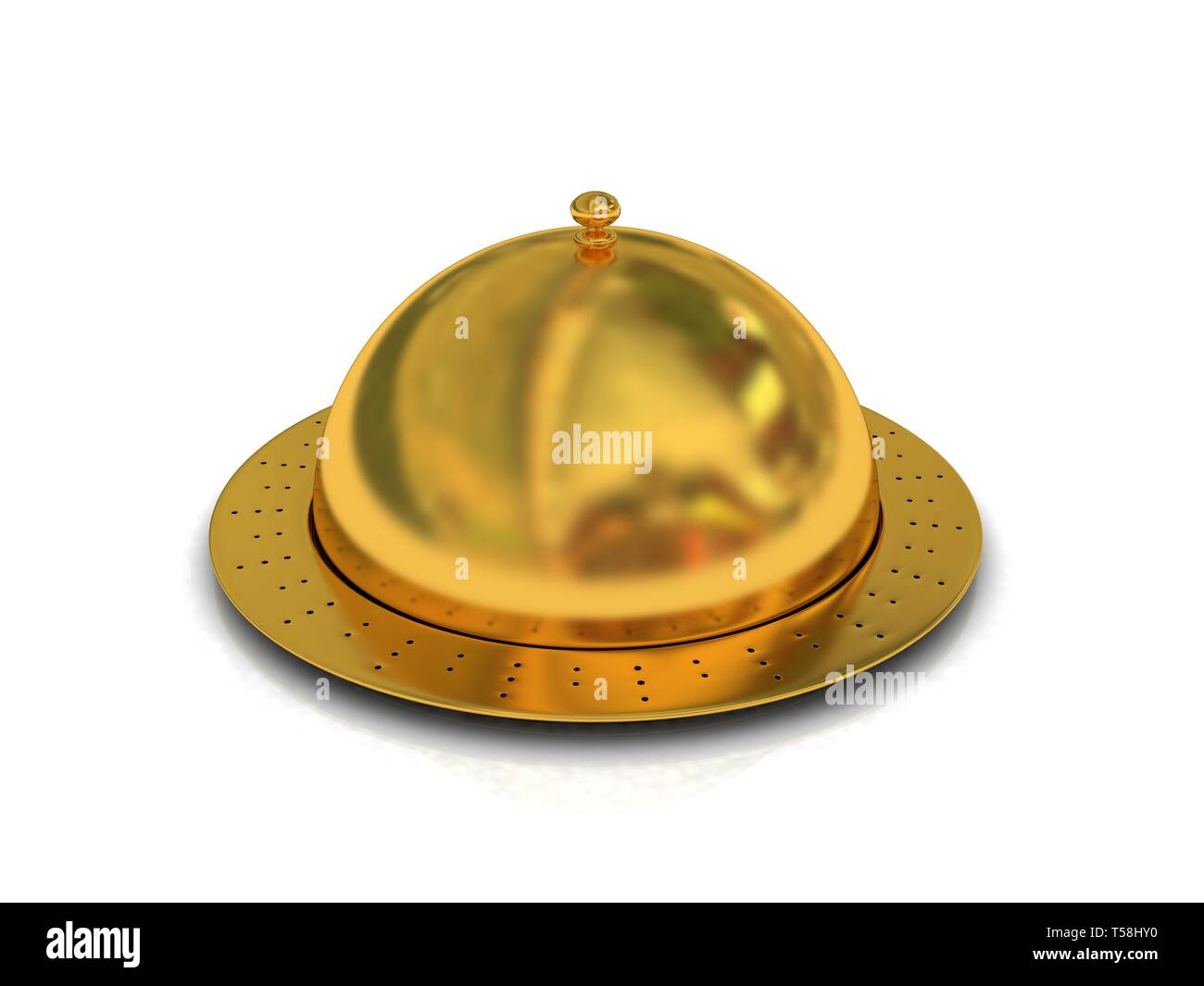 Restaurant cloche isolated on white background Stock Photo - Alamy