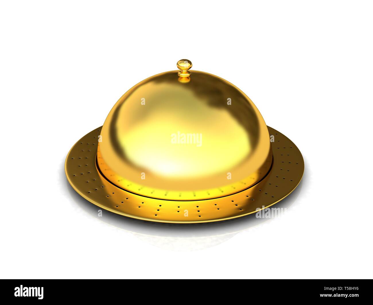 Restaurant cloche isolated on white background Stock Photo - Alamy