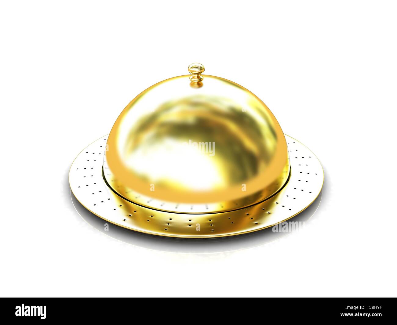 Restaurant cloche isolated on white background Stock Photo - Alamy