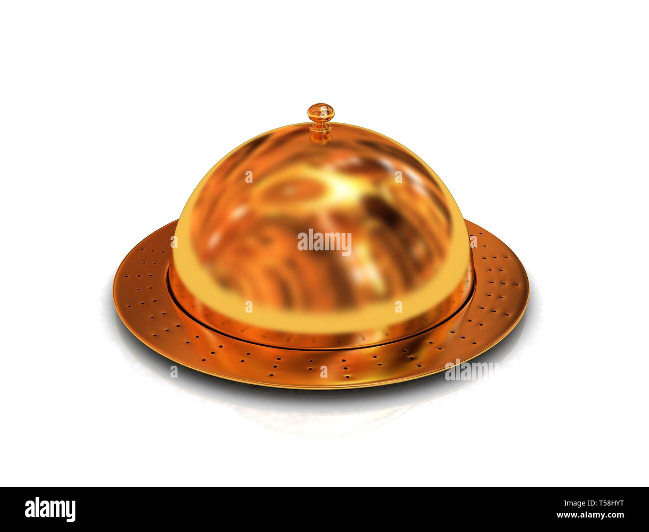 Restaurant cloche isolated on white background Stock Photo - Alamy