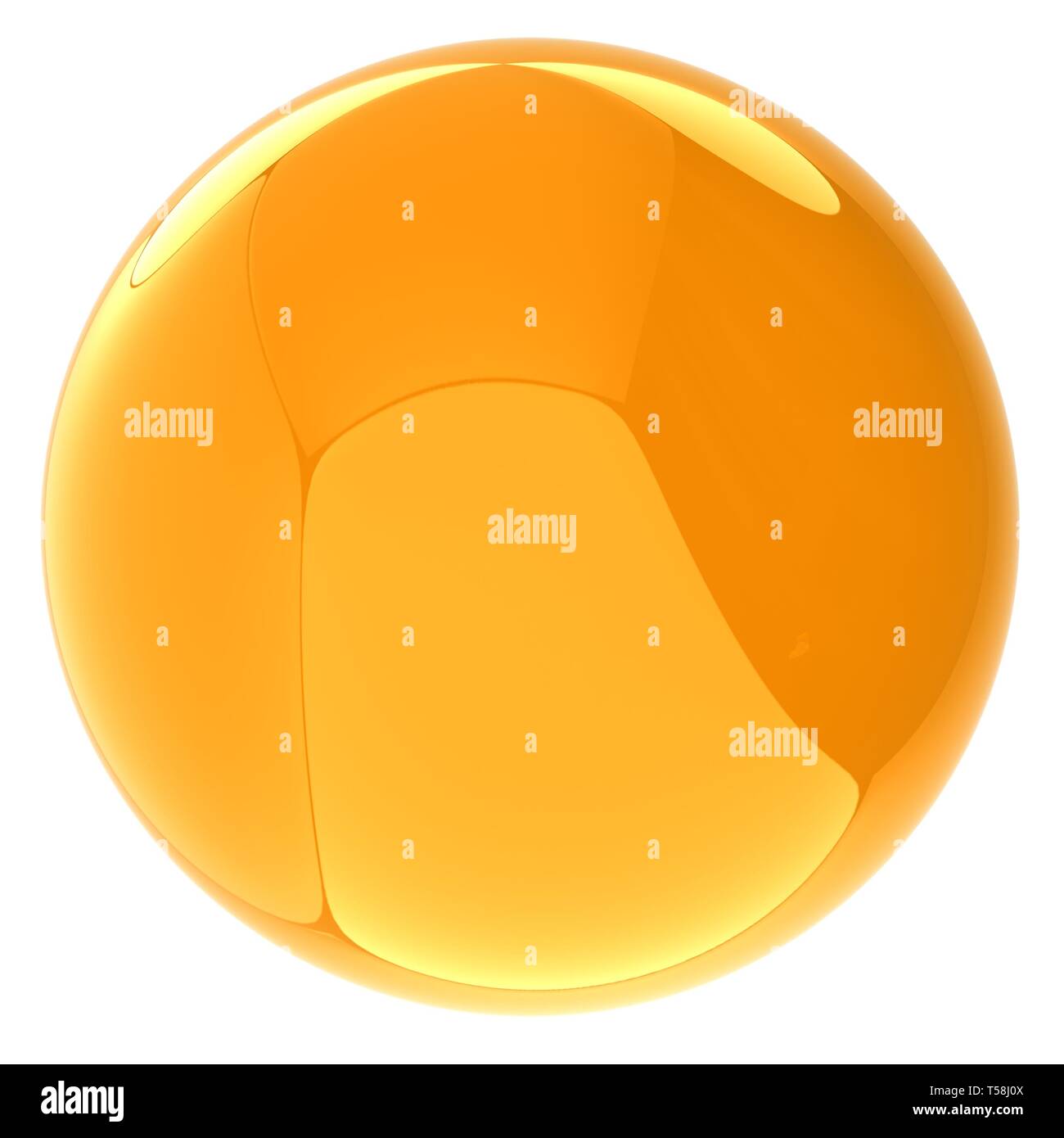 Glossy yellow sphere Stock Photo - Alamy