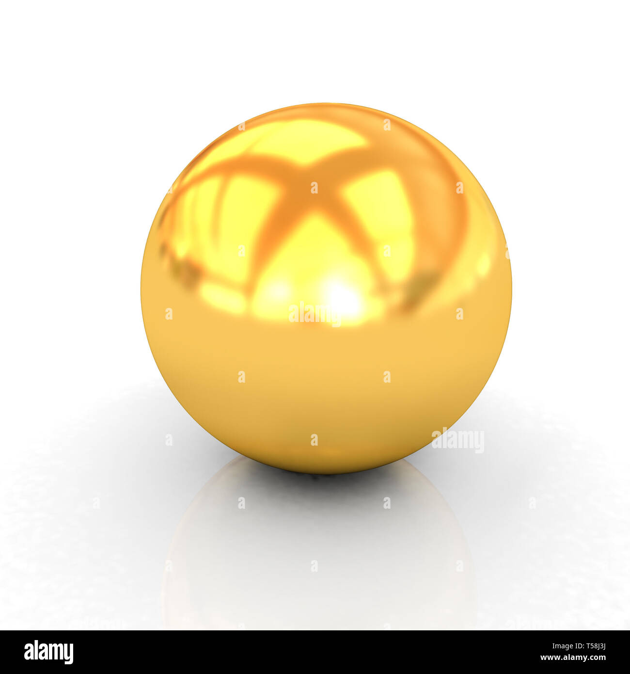 Gold Ball 3d render Stock Photo - Alamy