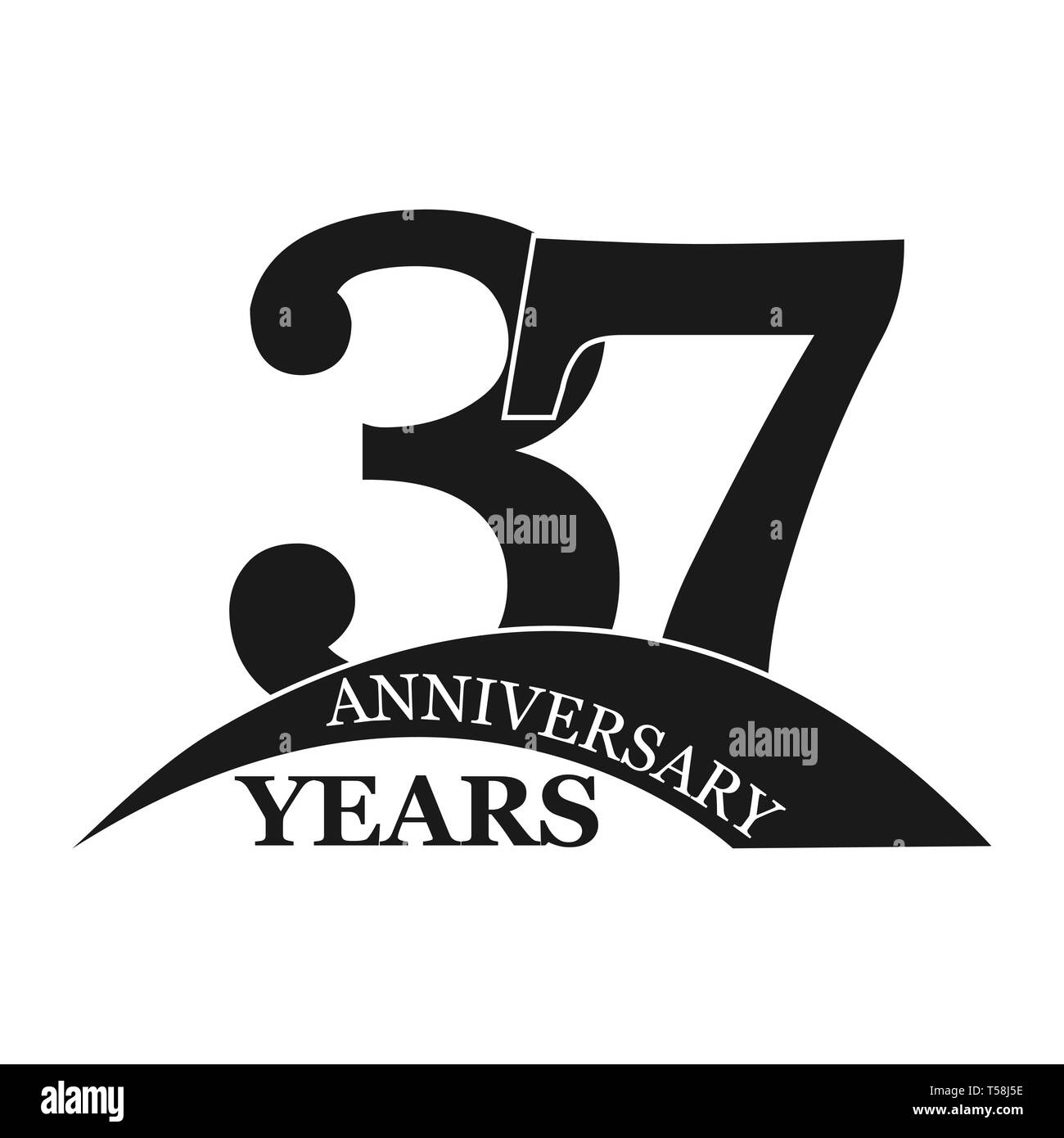 Anniversary 37 years, birthday greetings, happy birthday or wedding ...