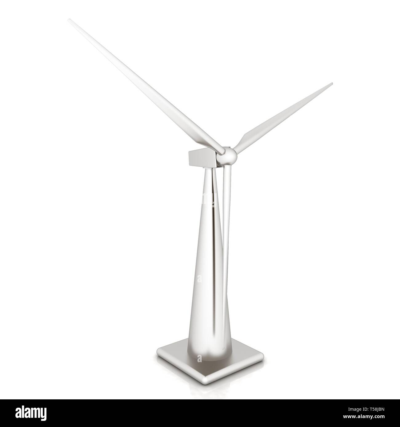 Wind turbine isolated on white Stock Photo - Alamy