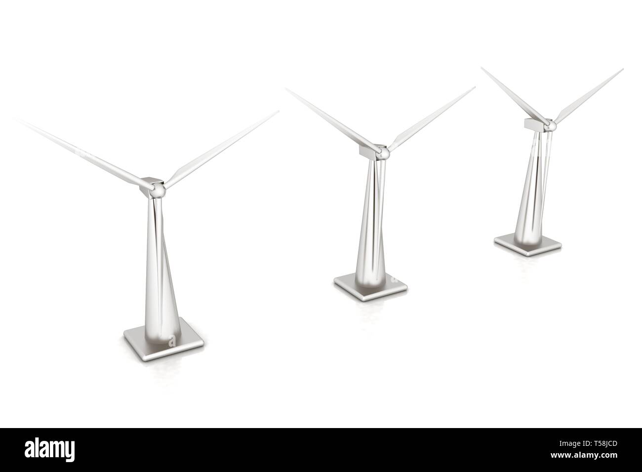 Wind turbine isolated on white Stock Photo - Alamy