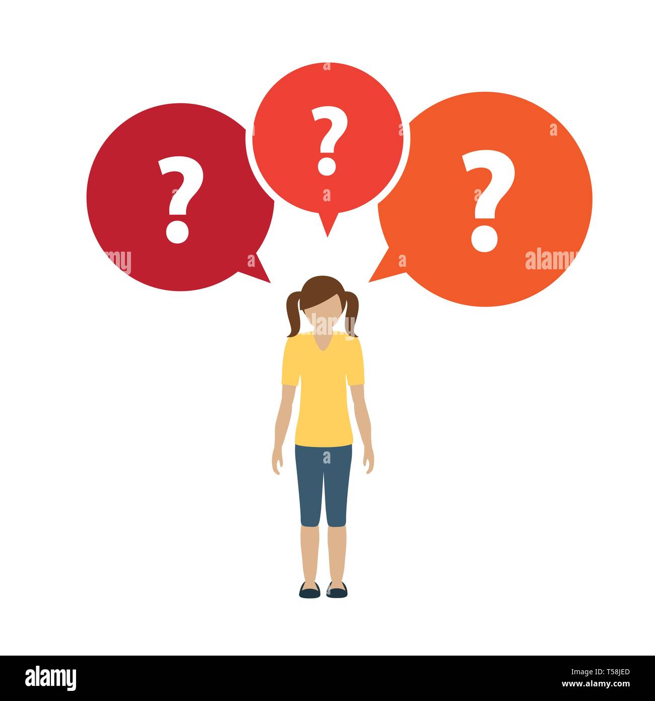 Child unsure Stock Vector Images - Alamy