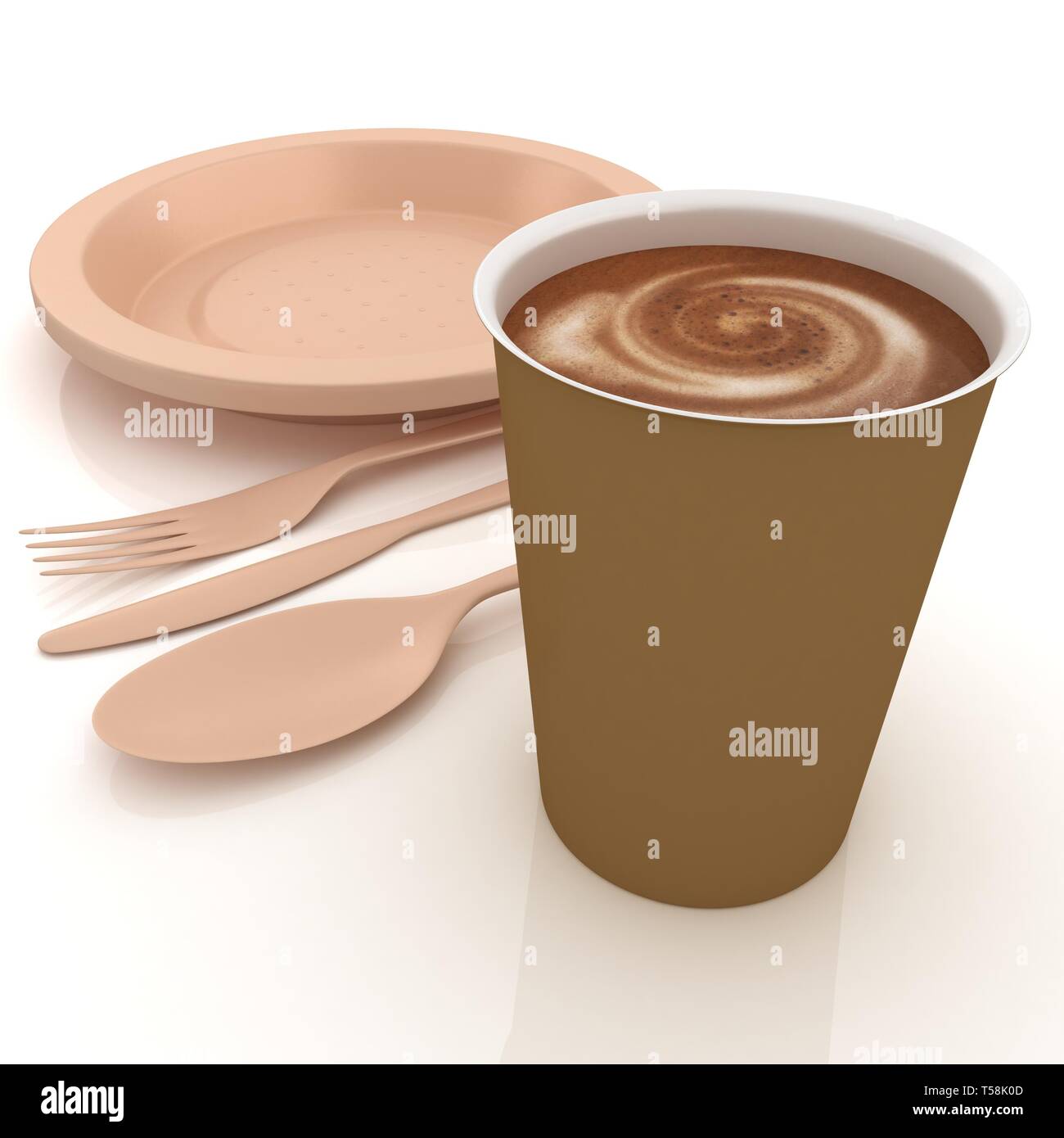 Fast-food disposable tableware Stock Photo - Alamy