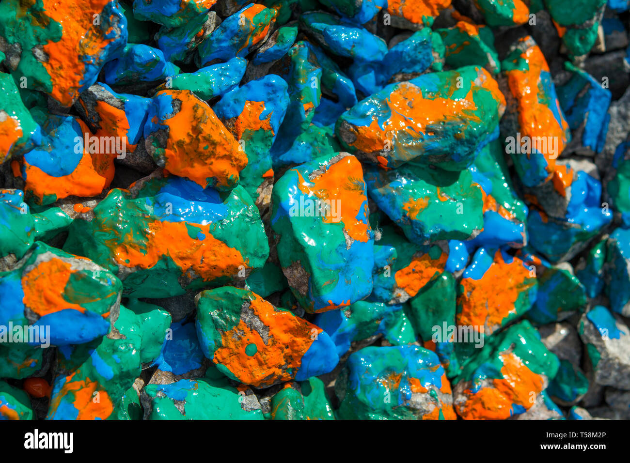 Rainbow colored rocks hi-res stock photography and images - Alamy