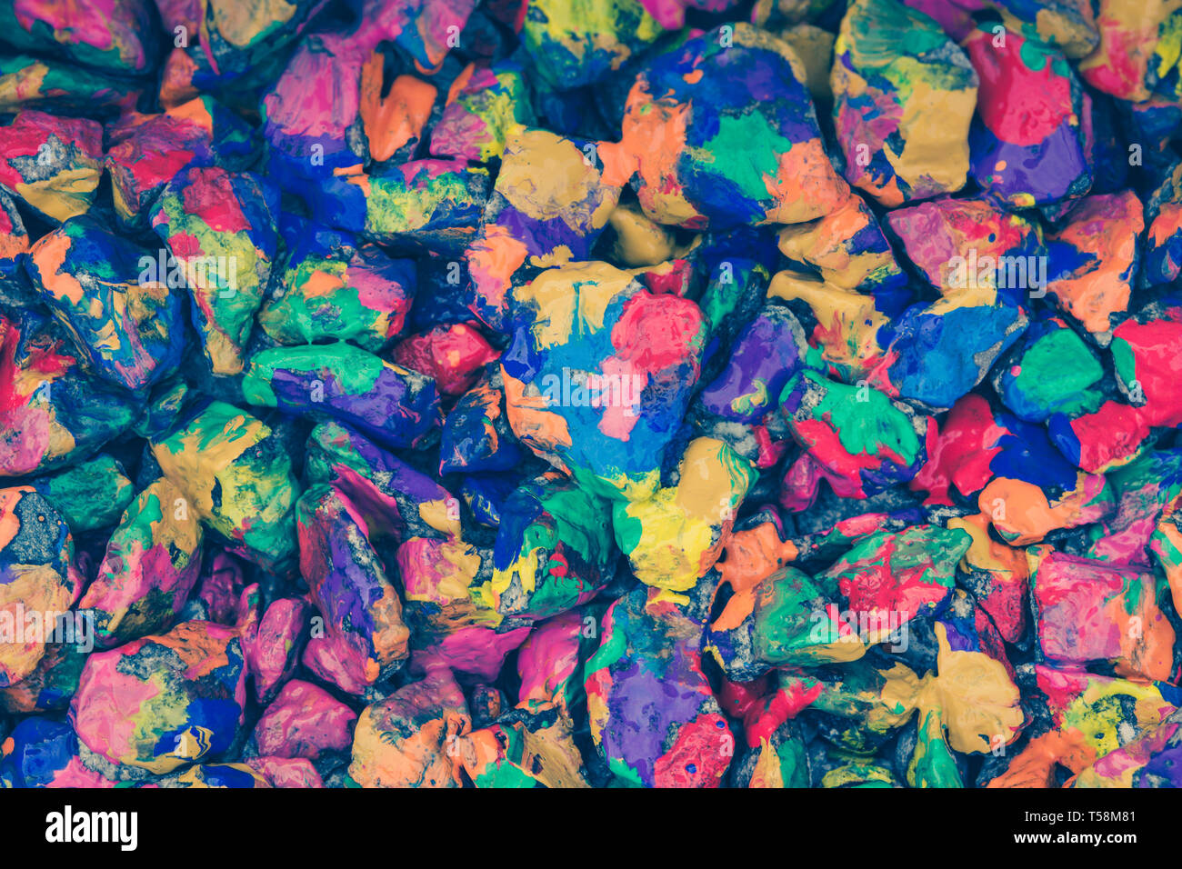 beautiful abstract background of stones covered with multi-colored ...