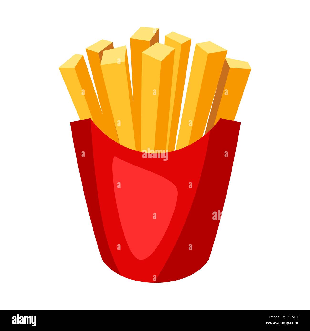 Red french fries bucket Cut Out Stock Images & Pictures - Alamy